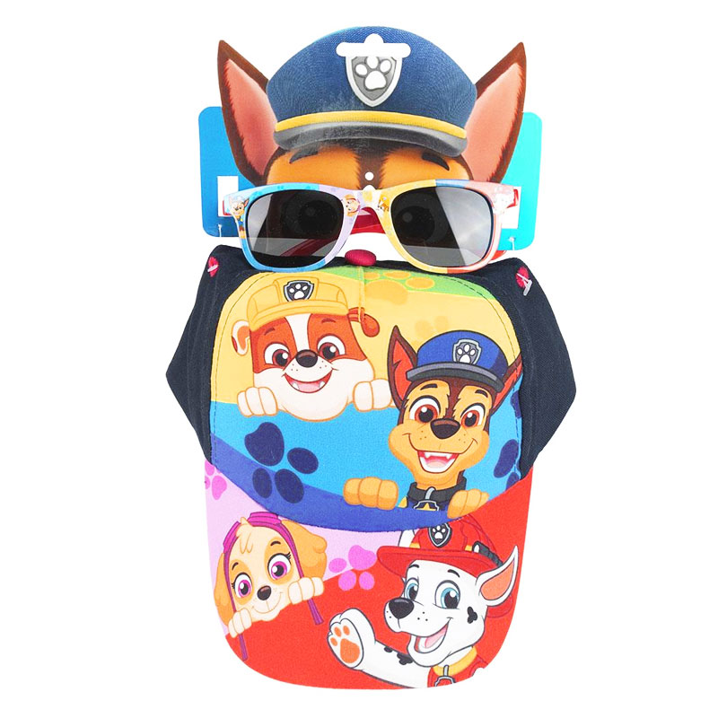 Παιδικό Σετ Καπέλο και Γυαλιά Ηλίου Paw Patrol Μπλε Κόκκινο Χρώμα